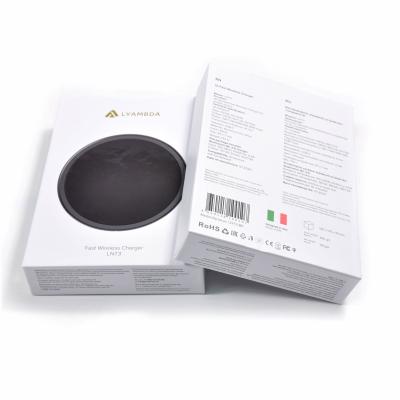 China 200g/sm Qi 10W Wireless Charger Paper Box Packaging for sale