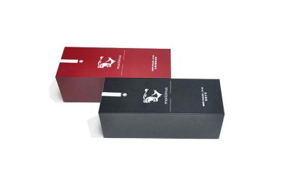 China Red Glossy 1500g Cardboard Wine Bottle Storage Boxes for sale