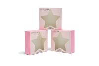 China Small Pink Gift Pantone Cardboard Box With Window for sale