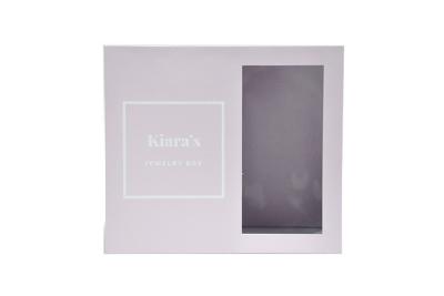 China Pink Book Shape Window Handmade UV Coating Gift Box Packaging for sale