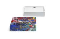 China Custom 100gsm Colorful Paper Box With Hangtag Wireless Charger Box for sale