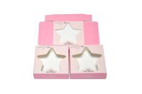 China Small Pink Gift Pantone Cardboard Box With Window for sale