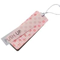 China Pink Heart Shape Custom Die Cut Hang Tags For Women's Clothes for sale