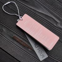 China Pink Heart Shape Custom Die Cut Hang Tags For Women's Clothes for sale