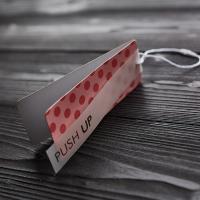 China Pink Heart Shape Custom Die Cut Hang Tags For Women's Clothes for sale