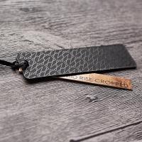 China Black Two Pieces Custom Kraft Hang Tags Marble Gilded Coated Pape Printing for sale