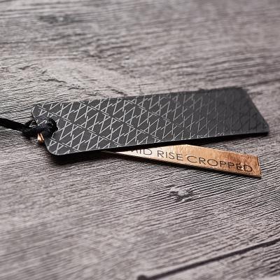 China Black Two Pieces Custom Kraft Hang Tags Marble Gilded Coated Pape Printing for sale