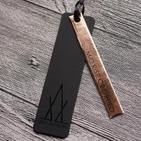 China Black Two Pieces Custom Kraft Hang Tags Marble Gilded Coated Pape Printing for sale