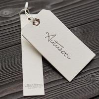 China Own Logo Nordic Style Marble Gilded Coated Paper Clothing Tags OPP Bag Printing for sale