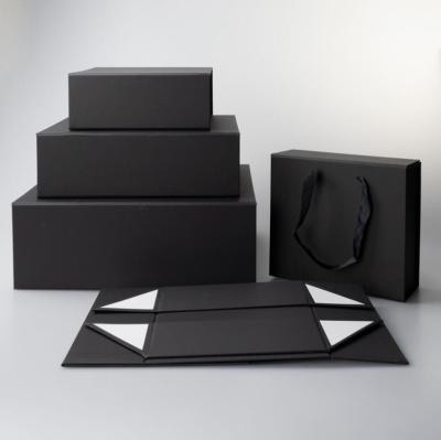 China Black Holiday Gift Box With Lid Recycled Cardboard Porcelain Wine Gift Box Bow Ribbon for sale