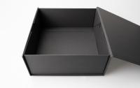 China Matte Black Foldable Cardboard Paper Box Packaging Gift Box With Handle for sale