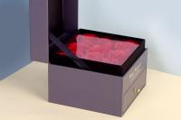 China Custom Packaging Manufacturers Supremer Black Carton Box With Flower Jewelry Gift Box Storage Protection Box Wholesale for sale