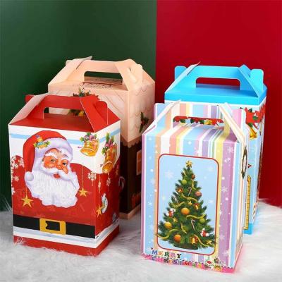 China Paper custom packaging design  Christmas Boxes  Candy Cake Box  Birthday Party Favor Goodie Gift Bag with Handle for sale