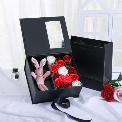 China Book Shaped Valentine's Day Gift Bag Window Packaging New Year Decorations Box for sale