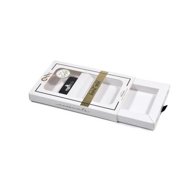 China Custom Phone Case Packaging Box Printed White Window Boxes With Hang Hole for sale
