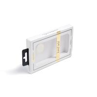 China Custom Phone Case Packaging Box Printed White Window Boxes With Hang Hole for sale