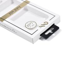 China Custom Phone Case Packaging Box Printed White Window Boxes With Hang Hole for sale