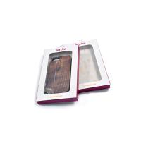 China Custom Paper Cell Phone Case Package Clear Window Pack Box With Tray for sale