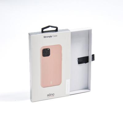 China Mobile Phone Shell Custom Paper Packaging Box Anti Drop Draw Box Brown White for sale