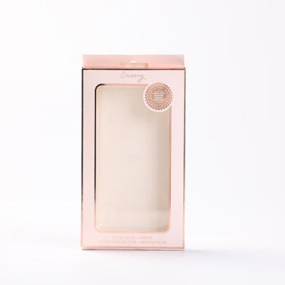 China Custom Design Phone Case Packaging Box Window Package Cardboard Boxes White With Hang Hole for sale
