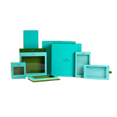 China Multi Color Paper Gift Box Display With Clear PVC Window Boxes Kraft Paper for sale
