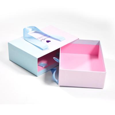 China Luxury Portable Cardboard Drawer Gift Box Clothes Scarf Dress Storage Box Birthday Party for sale