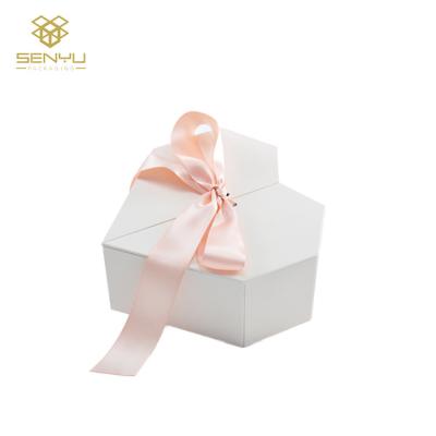 China Heart Shape Half Opening Paper Gift Box With Flowers And Gifts Happy Valentiday Party for sale
