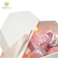China Heart Shape Half Opening Paper Gift Box With Flowers And Gifts Happy Valentiday Party for sale