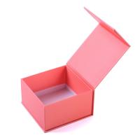 China Recycled Cardboard Magnetic Closure Paper Gift Boxes Pink Custom Design Logo for sale