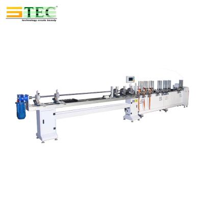 China Automatic Wooden Venetain Blind Machine Faux Wood Slat Punching Threading Machine for sale