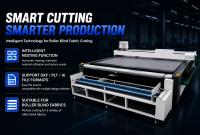China Automatic Roller Blind Fabric Cutting Machine with XY Rotary Blade for sale