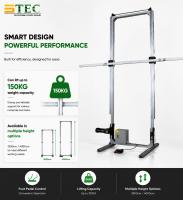 China 110V 120KG Dual-Pole Roller Blind Hoist Machine – 150KG Lift Capacity for Roller & Zebra Blinds for sale