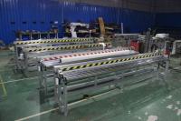 China Manual Double-Sided Roller Blind Fabric Cutting Machine with Table – T-Slot Frame, CVD Blade, E-Stop & Dual Laser Safety, Universal 0.5–6mm Fabric Cutting for sale