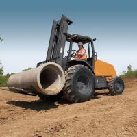 China 3.5 Ton Red Off Road Four Wheel Drive Vehicles 3500kg Construction Site Forklift for sale