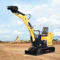 China 8.2Kw Yellow Mini Track Excavator 800kg JG-08 730mm Without Sunroof for sale