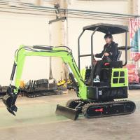 China 1800kg Mini Garden Excavator 4km/H Chassis Width 1100mm Green Machine Mini Excavator for sale