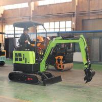 China 1800kg Mini Garden Excavator 4km/H Chassis Width 1100mm Green Machine Mini Excavator for sale