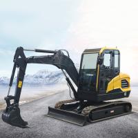 China 4000kg Mini Backhoe Excavator 3.3m Digging Depth 4.4km/H Miniature Excavator for sale