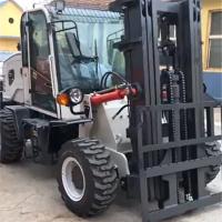 China Diesel Powered Off Road Forklift 5T 4 Wheel Drive Forklift With Seated Operator for sale