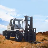China Customized Off Road Forklift 42KW 3500kg Construction Fork Lift for sale