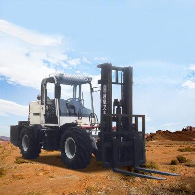 China Customized Off Road Forklift 42KW 3500kg Construction Fork Lift for sale