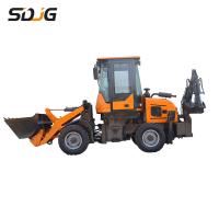 China 2.5 Ton Front End Towable Backhoe Loader Machine Hydraulic Power Steering Wheel for sale
