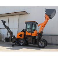 China 2.5 Ton Front End Towable Backhoe Loader Machine Hydraulic Power Steering Wheel for sale