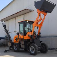 China 2.5 Ton Front End Towable Backhoe Loader Machine Hydraulic Power Steering Wheel for sale
