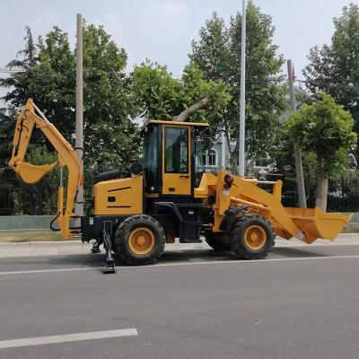 China 37kw Wheel 4x4 Excavator Backhoe Loader Compact Mini Digger Loader for sale