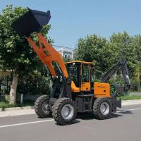 China 4 Wheel Articulated 2500kg Backhoe Loader Mini And Excavator for sale