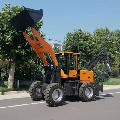 China 4 Wheel Articulated 2500kg Backhoe Loader Mini And Excavator for sale