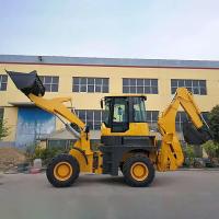 China 2500kg Towable Backhoe Loader Machine With 4 In 1 Bucket for sale
