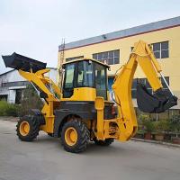 China 2500kg Towable Backhoe Loader Machine With 4 In 1 Bucket for sale