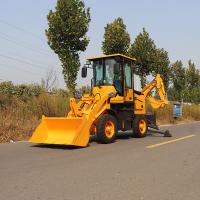 China Hydraulic Wheel Towable Backhoe Loader Compact With 1.2 Ton Rated Load Capacity for sale